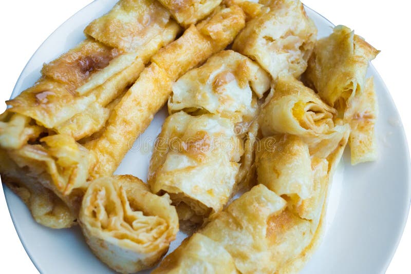 Top View of Fried Delicious Roti , on White Background Stock Photo ...