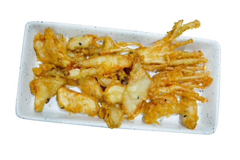 Top View of Fried Mushroom or Deep Fried Mushroom, Focus Selective ...