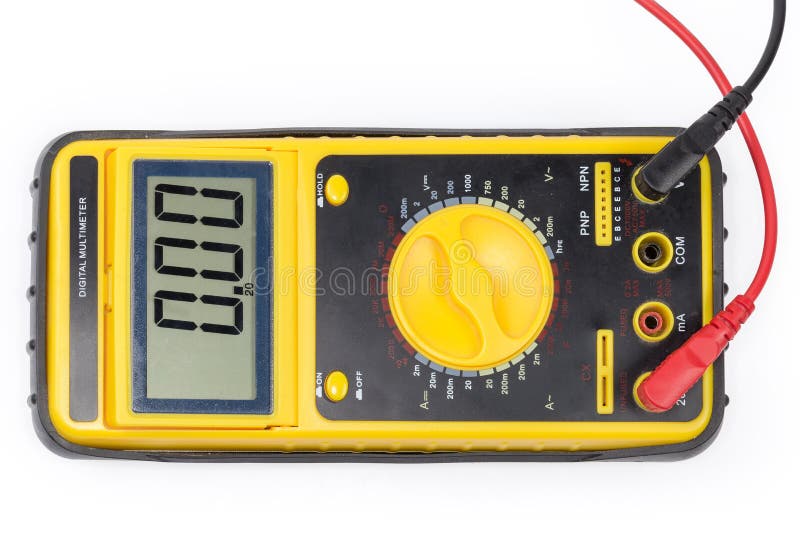 Top View of Front Panel of Modern Universal Digital Multimeter Stock ...