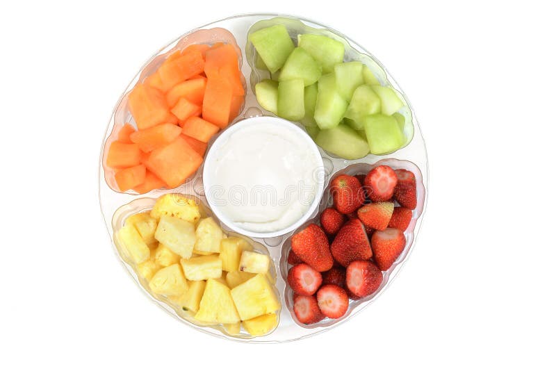 Top View Fruit Platter with Dip Stock Photo - Image of fresh, meal ...