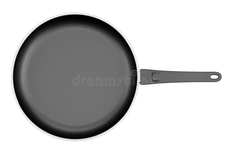 Top View of Fryer Pan Isolated on White Stock Illustration ...