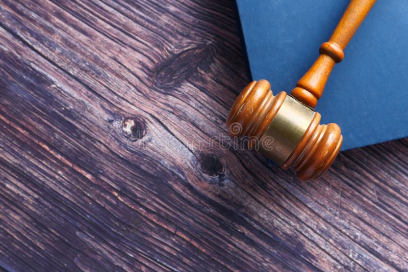 Top View of Gavel on Color Background with Copy Space Stock Image ...