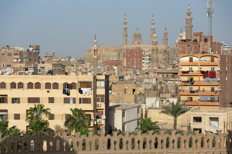 Top View of General Architecture of Cairo Stock Image - Image of mosque ...
