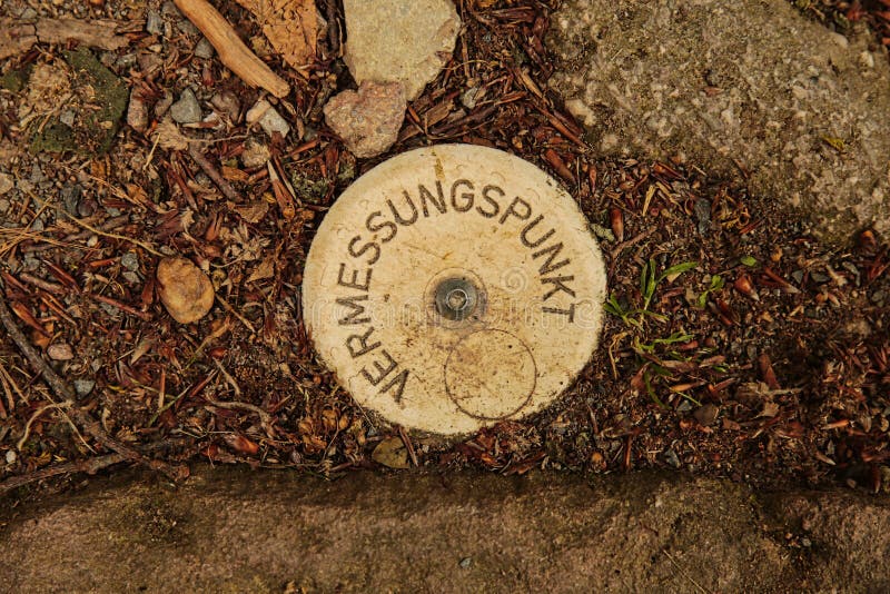 Top View of a Geodetic Control Point Marker in Germany Editorial Photo ...
