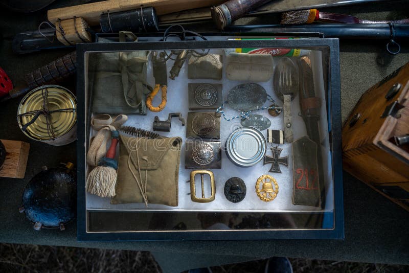 Top View of German World War II Items on a Table Editorial Photography ...