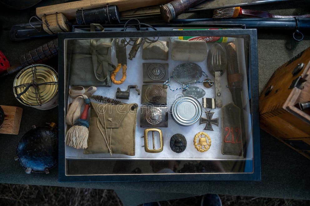 Top View of German World War II Items on a Table Editorial Photography ...