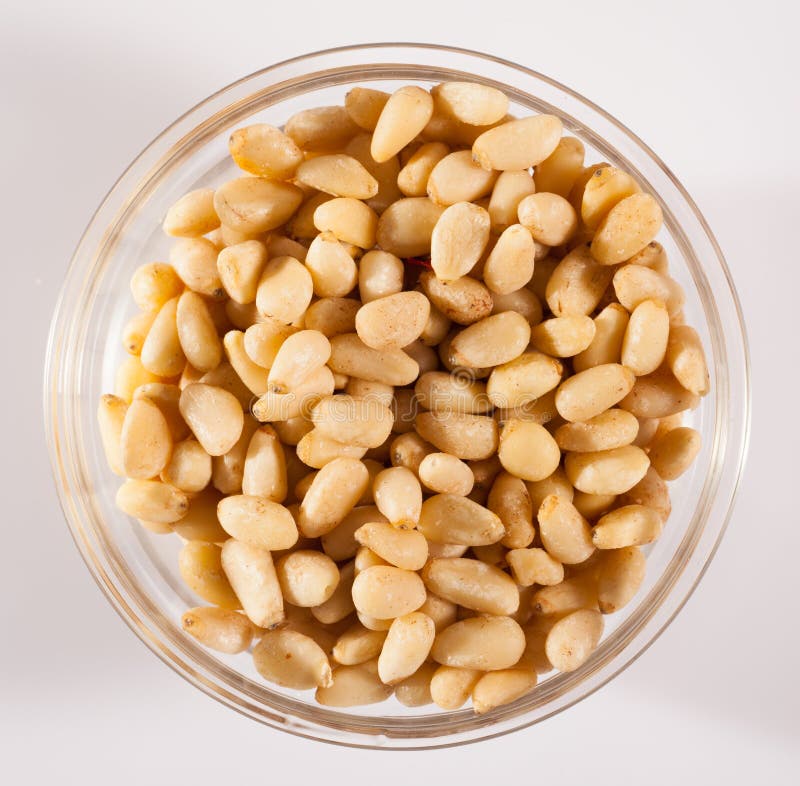 Pile Shelled Pine Nuts White Surface Stock Photos - Free & Royalty-Free ...