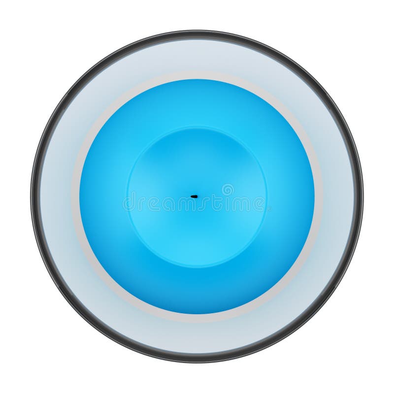 Top View Of Glass Candlestick With Blue Candle Isolated On White Stock ...