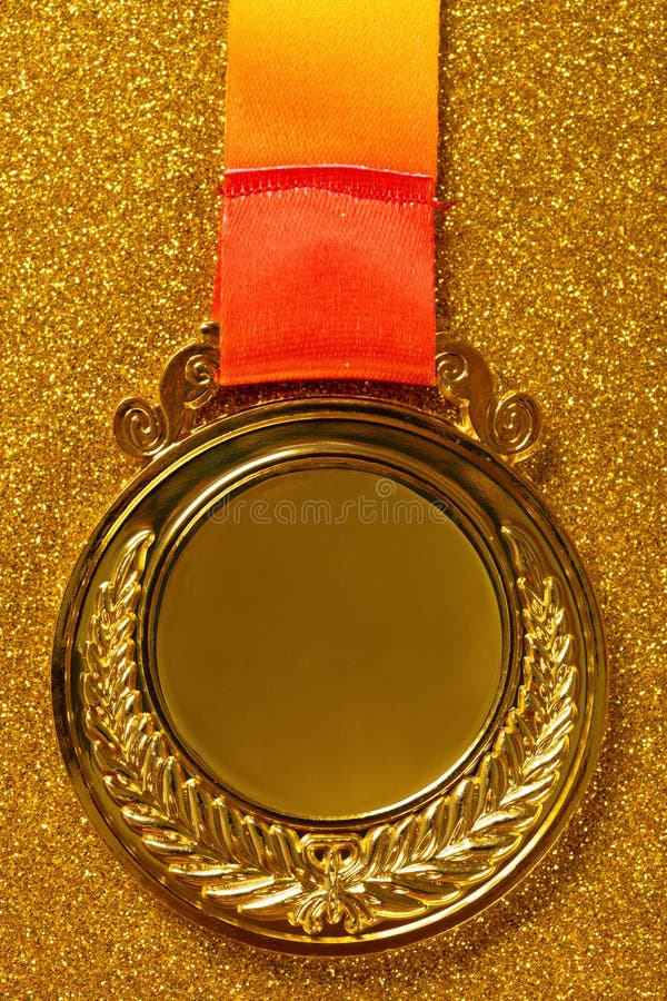 Top View Set of Gold Silver & Bronze Award Medals Stock Photo - Image ...