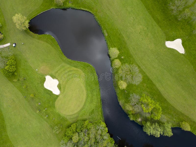 Top view of a golf court stock image. Image of hobby - 351377963