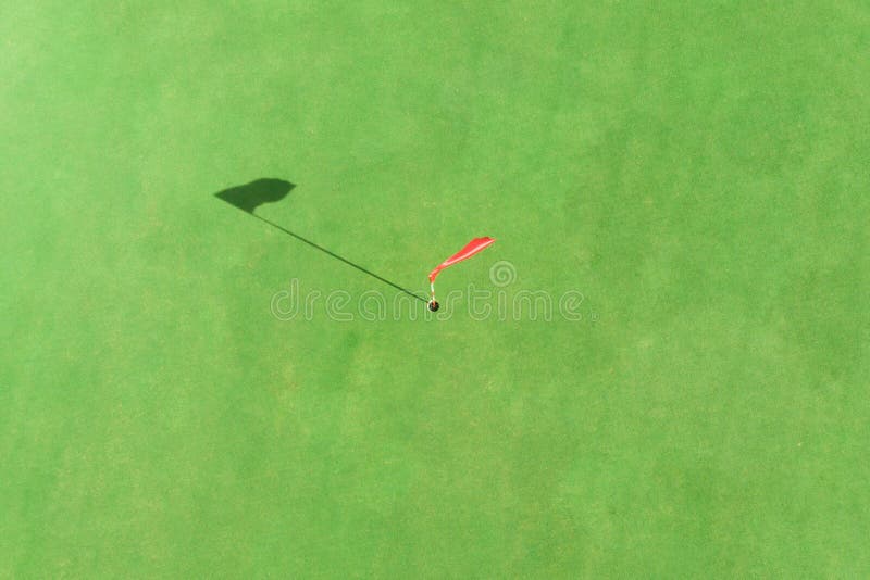 Top View of Golf Pole on the Green in a Golf Course Stock Photo - Image ...
