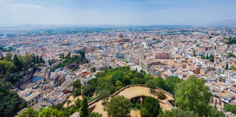 Top view of Granada. stock photo. Image of granada, lantern - 70194544