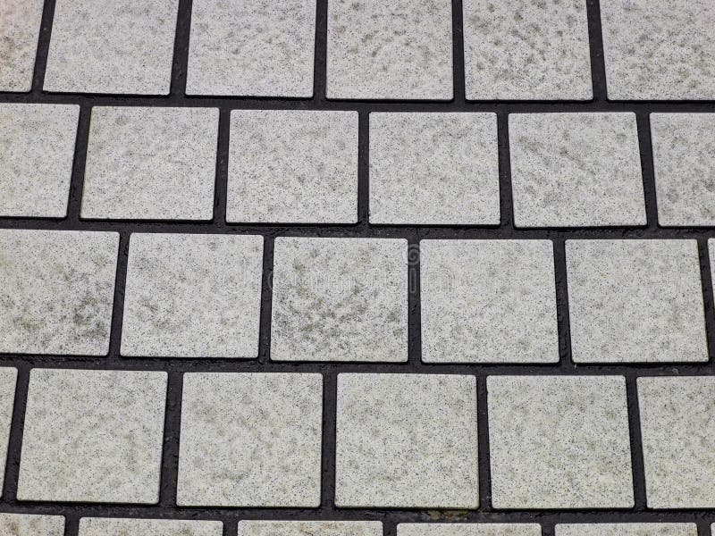 Top View Granite Outdoor Floor Tiles. Selective Focus Stock Photo ...
