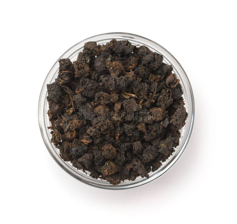 Top View of Granular Black Tea in Glass Bowl Stock Image - Image of ...