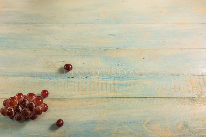 Top View of the Grape on the Wood Table. Stock Photo - Image of wood ...