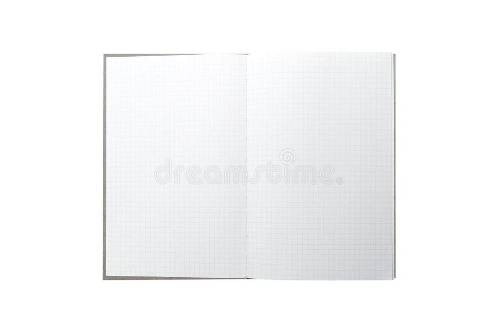 Top View Graph Book Open Grid Chart for Notes or Statistics with Stock ...