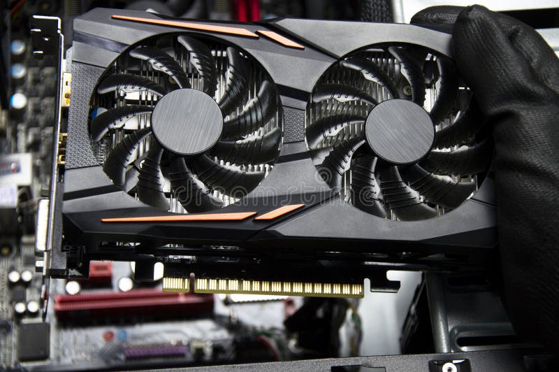 Top View of Graphics Card, Computer Parts Stock Photo - Image of ...