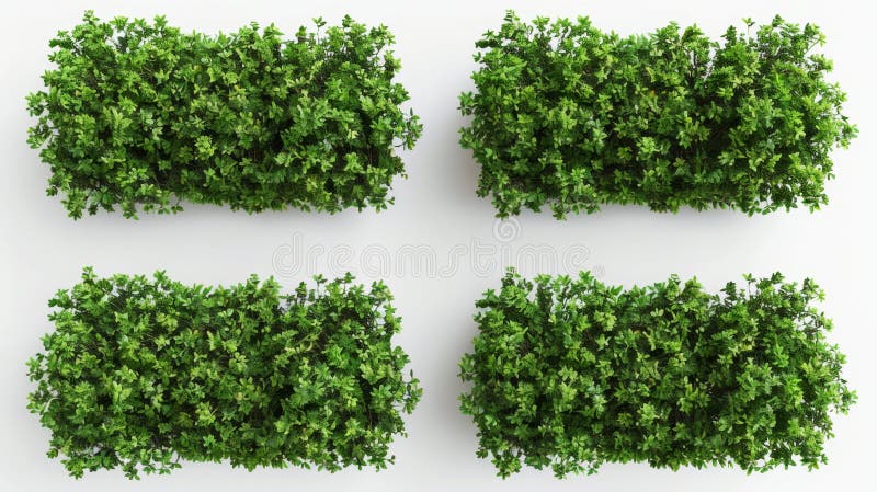 Top View of Green Bushes, Generative AI Stock Image - Image of green ...