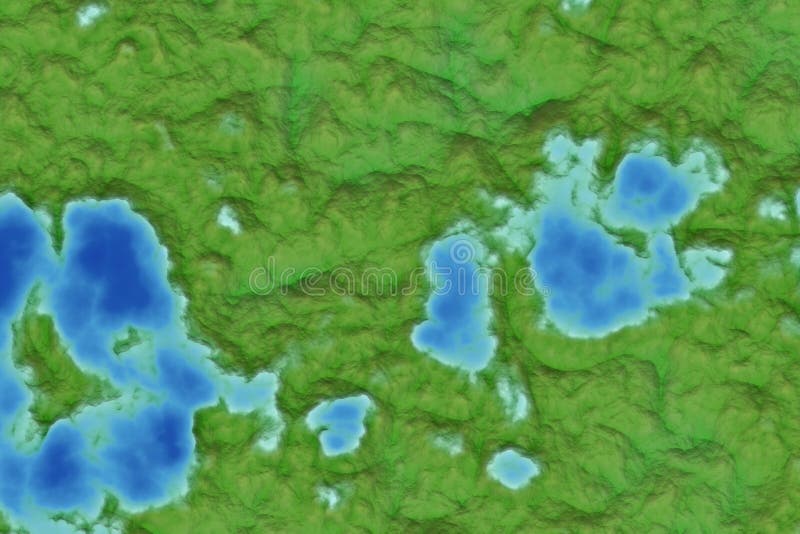 Top View of a Green Lush Land and Sea Water Stock Illustration ...