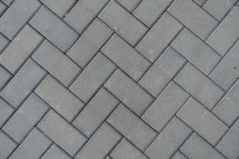 Top View of Grey Concrete Pavement with Herringbone Layout Stock Image ...