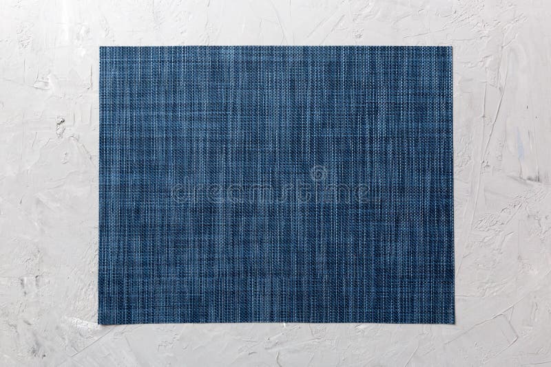 Top View of Grey Tablecloth for Food on Cement Background. Empty Space ...