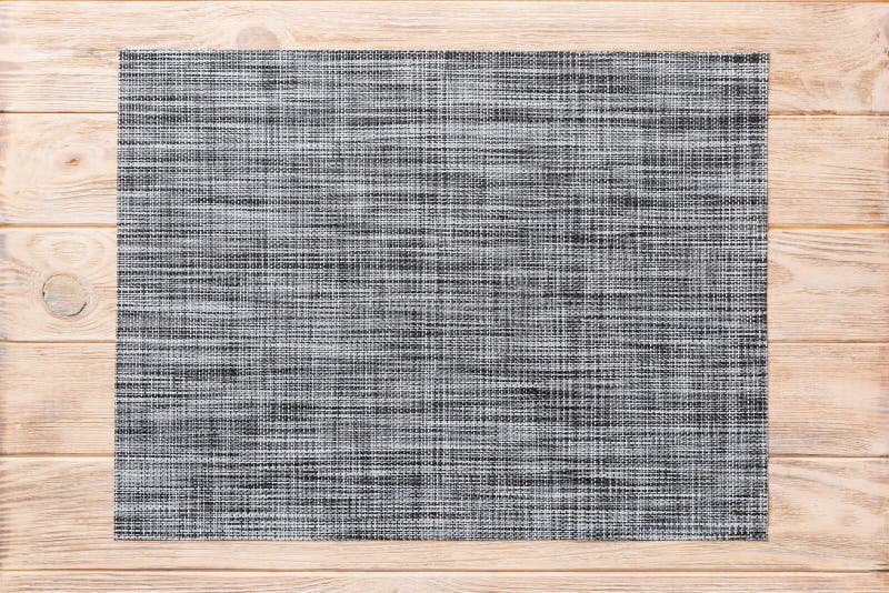 Top View of Grey Tablecloth for Food on Wooden Background. Empty Space ...