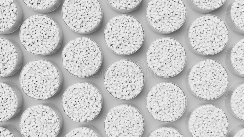 Top View on Grid of Glasses Filled with White Plastic Polypropylene ...