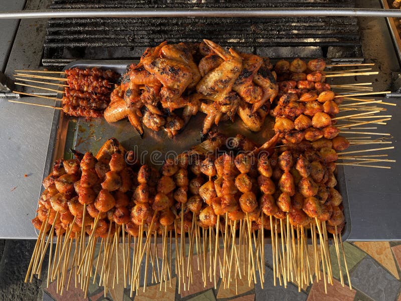 Chicken Wing and Chicken Tail Grill Stock Photo - Image of chicken ...
