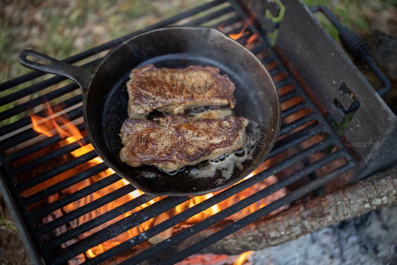Top View of Grilled Meat on Bonfire Stock Photo - Image of barbecue ...