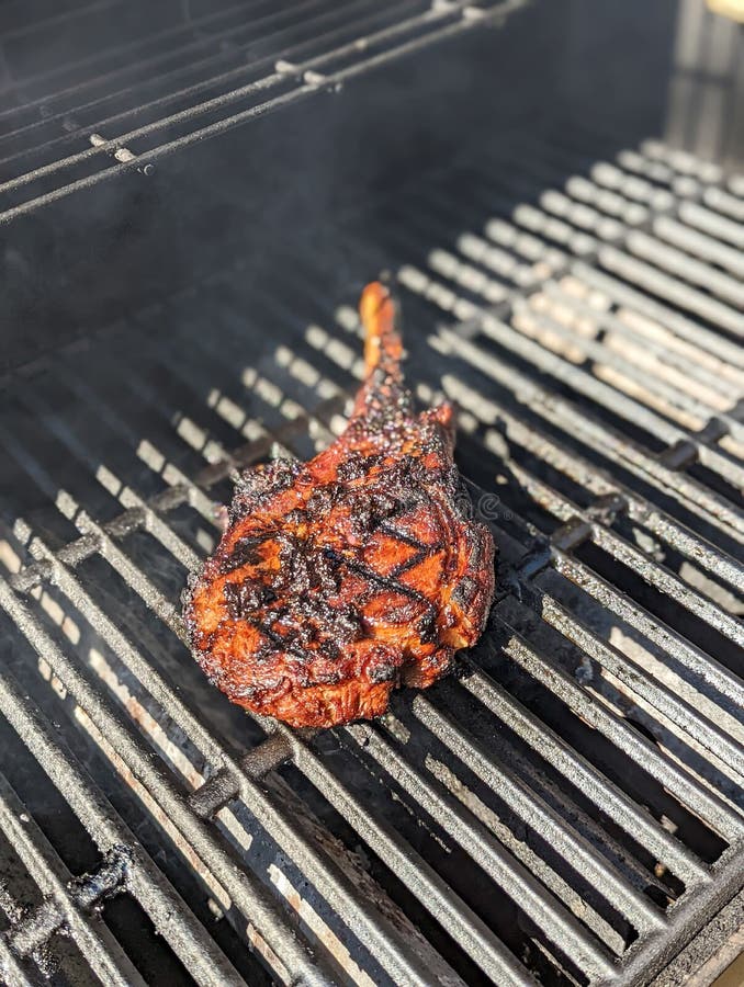 Top View of Grilled Meat on a Grill Stock Image - Image of steak ...