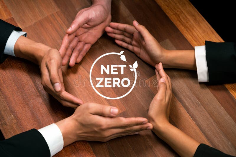 Top View Group of Business People Forming Circle Hand on Net Zero Icon ... Top View Group of Business People Forming Circle Hand on Net Zero Icon ...