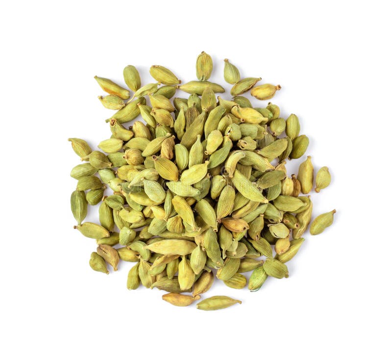 Top View of Group of Cardamom on White Background Stock Image - Image ...