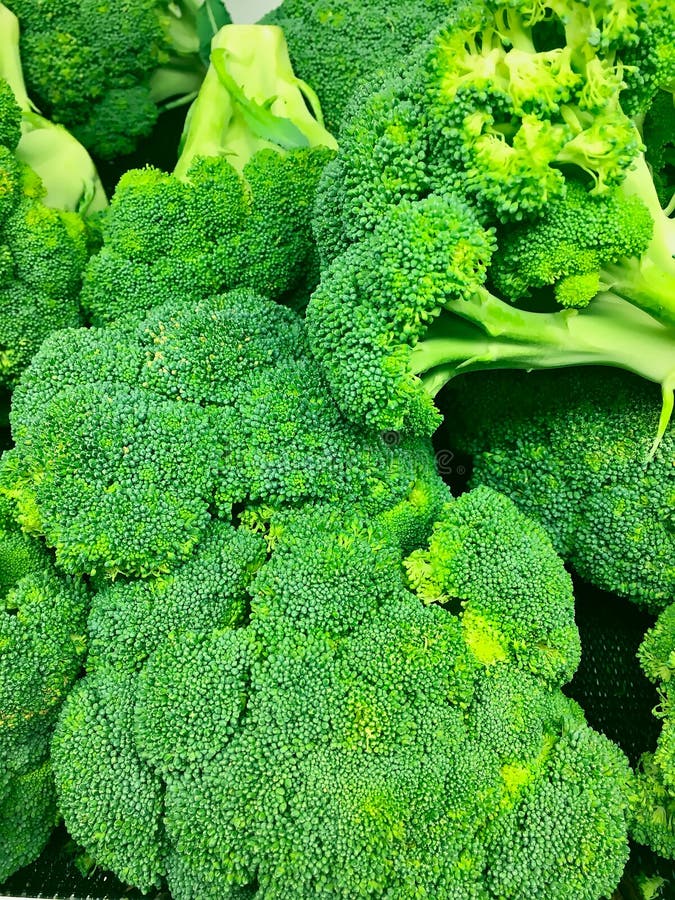 Top View of a Group of Green Broccoli Stock Photo - Image of ...