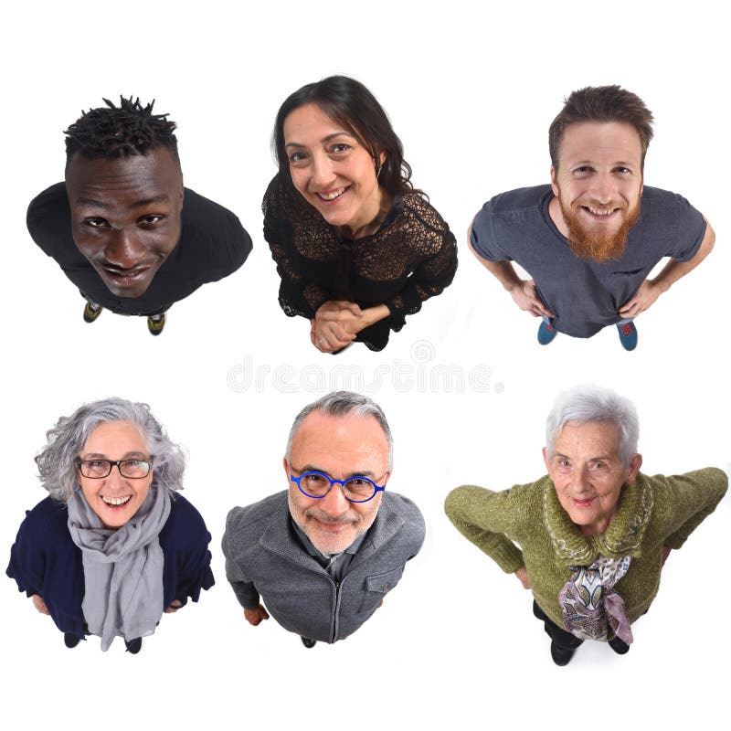 Top View of Group Op People on White Stock Photo - Image of concept ...