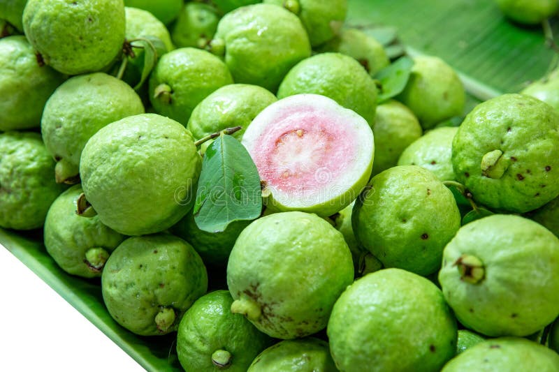 Top View of Guava Fruit, Focus Selective Stock Image - Image of slice ...