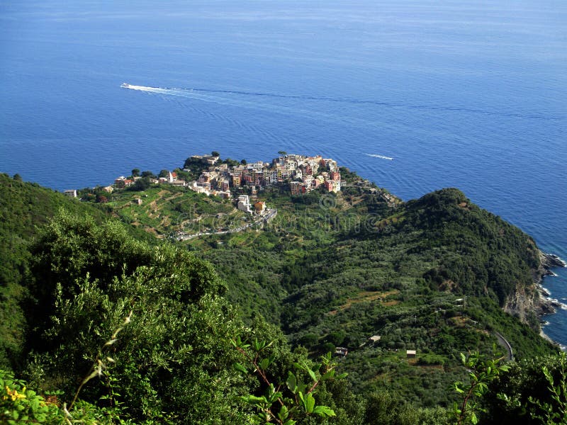 Top View of the Gulf of 5 Terre G Stock Photo - Image of leaves, rocks ...