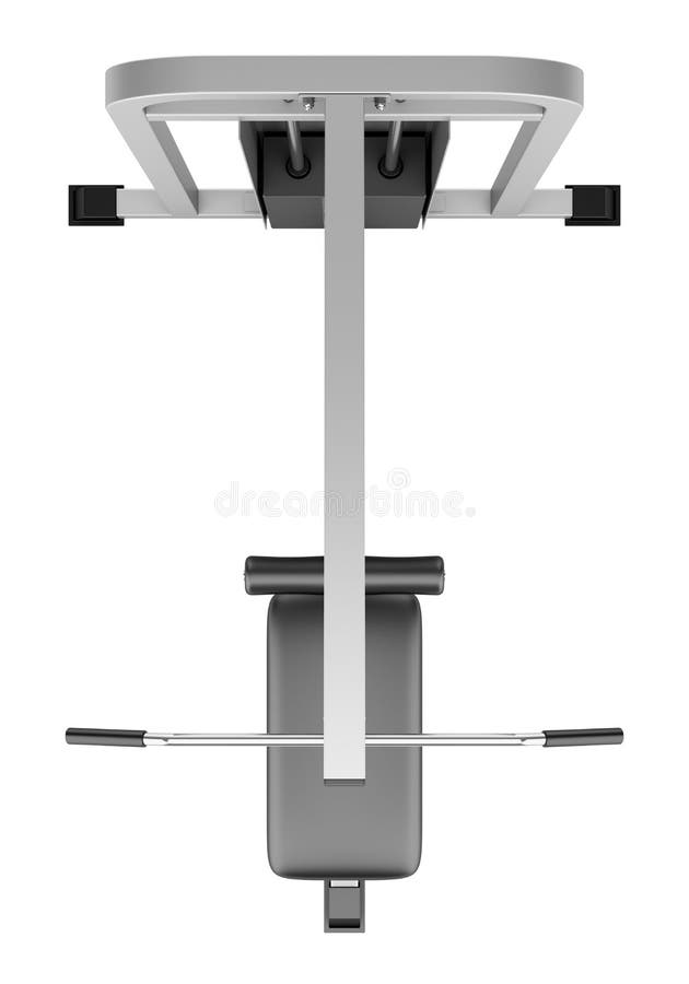 Top View of Gym Pull-down Machine Isolated on White Stock Illustration ...
