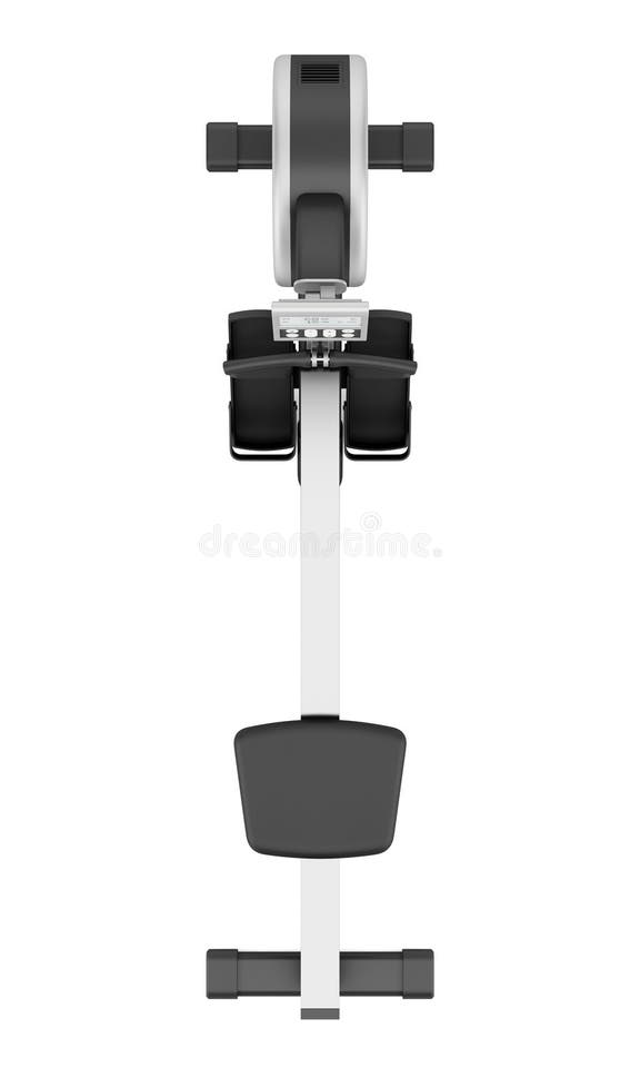 Top View of Gym Rowing Machine Isolated on White Stock Illustration ...