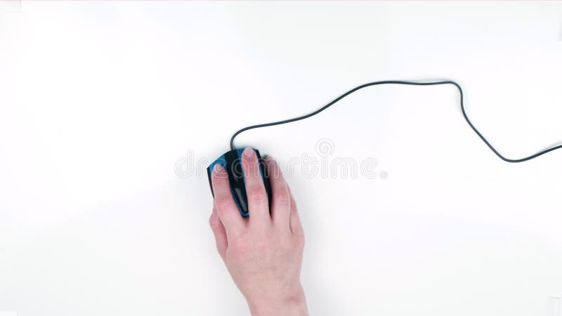 Top View of Hand with Computer Mouse. Stock Video - Video of device ...