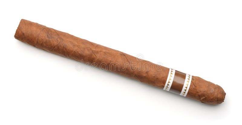 Top View of Hand Rolled Cigar Stock Image - Image of caribbean, length ...