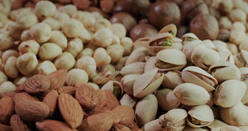 Top View: Handfuls of Ready-to-eat Nuts of Different Varieties. Slider ...