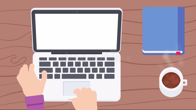 Top View of Hands Scrolling on Laptop S Touchpad. Stock Video - Video ...