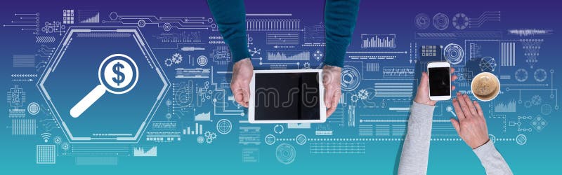 Concept of financial audit stock image. Image of mobile - 254021147