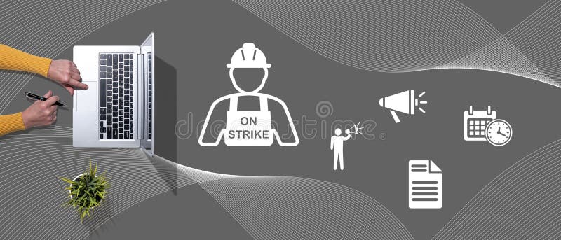 Concept of strike stock illustration. Illustration of rights - 307503961