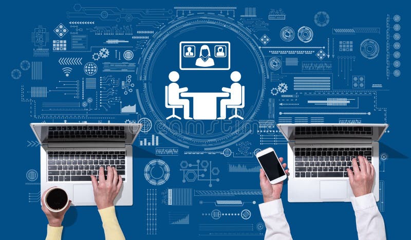 Concept of teleconference stock photo. Image of interface - 270621448