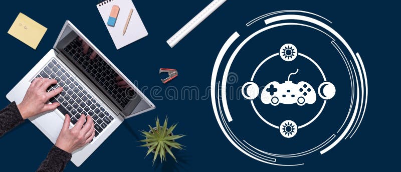 Concept of Video Game Addiction Stock Photo - Image of player ...