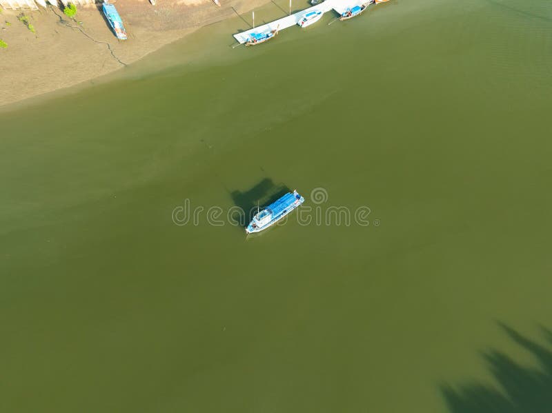 Top view harbor and boats stock photo. Image of fisherman - 327682452
