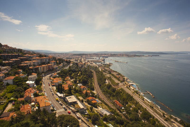 Trieste harbor stock image. Image of landscape, coast - 45295355