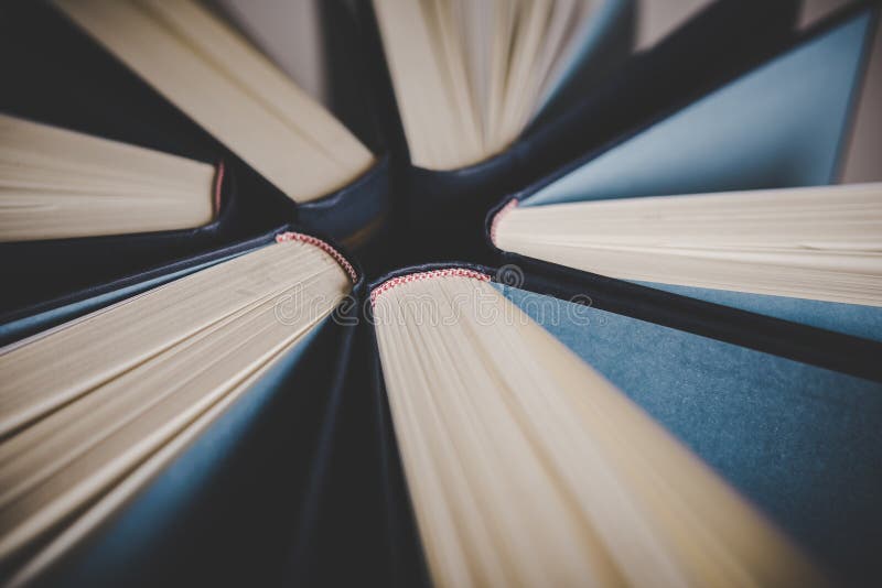 Top view of books stock photo. Image of text, leisure - 163986762