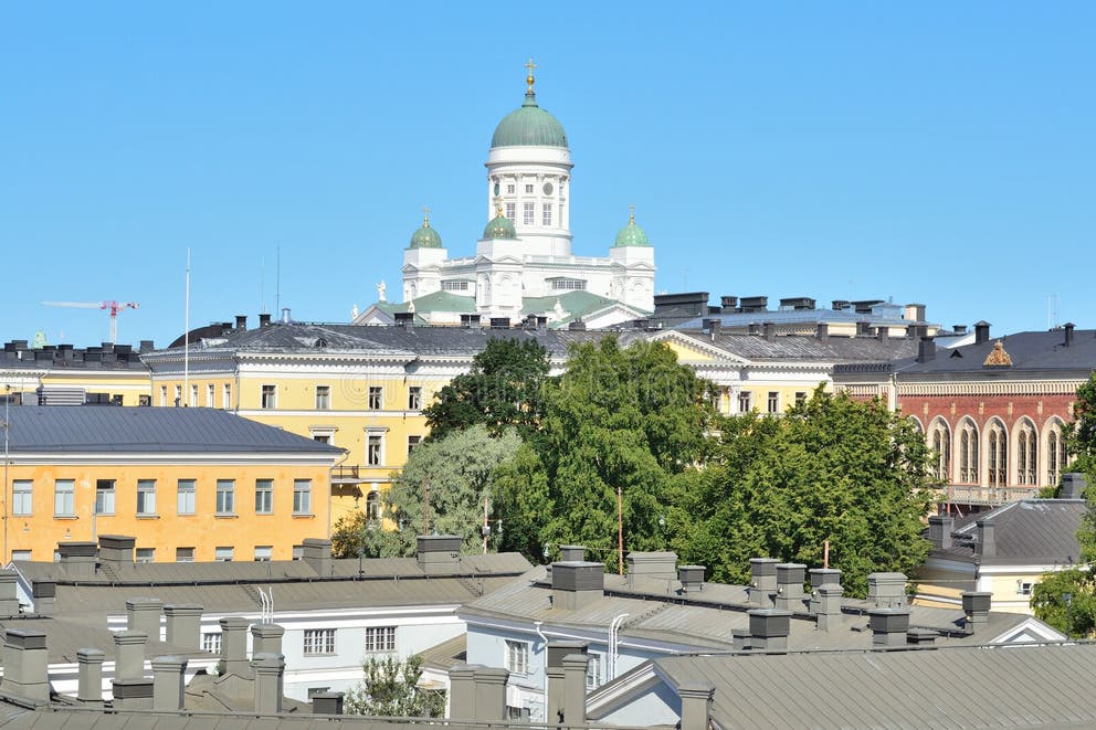 Top-view of Helsinki stock photo. Image of summer, topview - 267057874